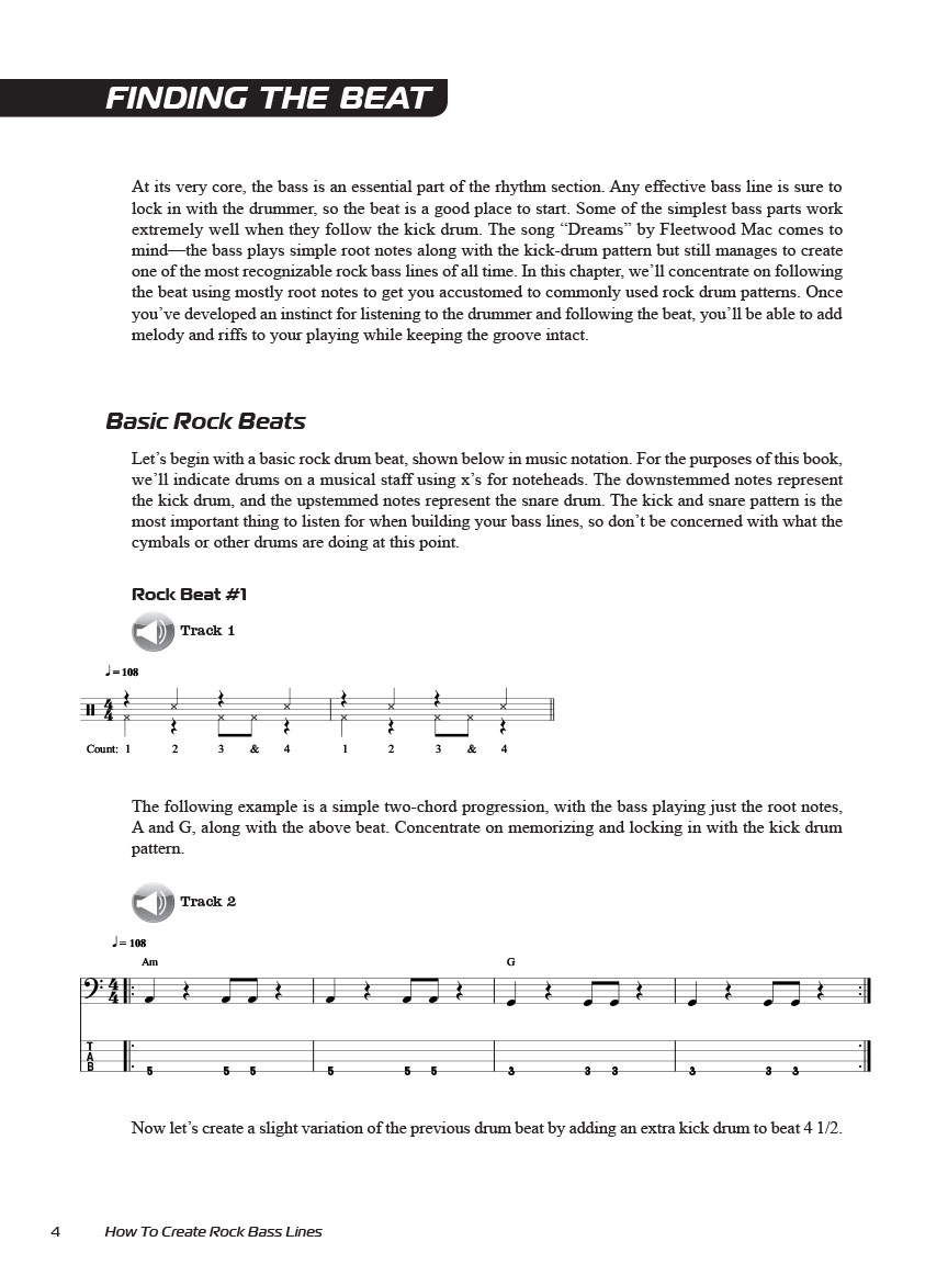 Tablature per chitarra: BASSO HOW TO CREATE ROCK BASS LINES METODO HAL ...