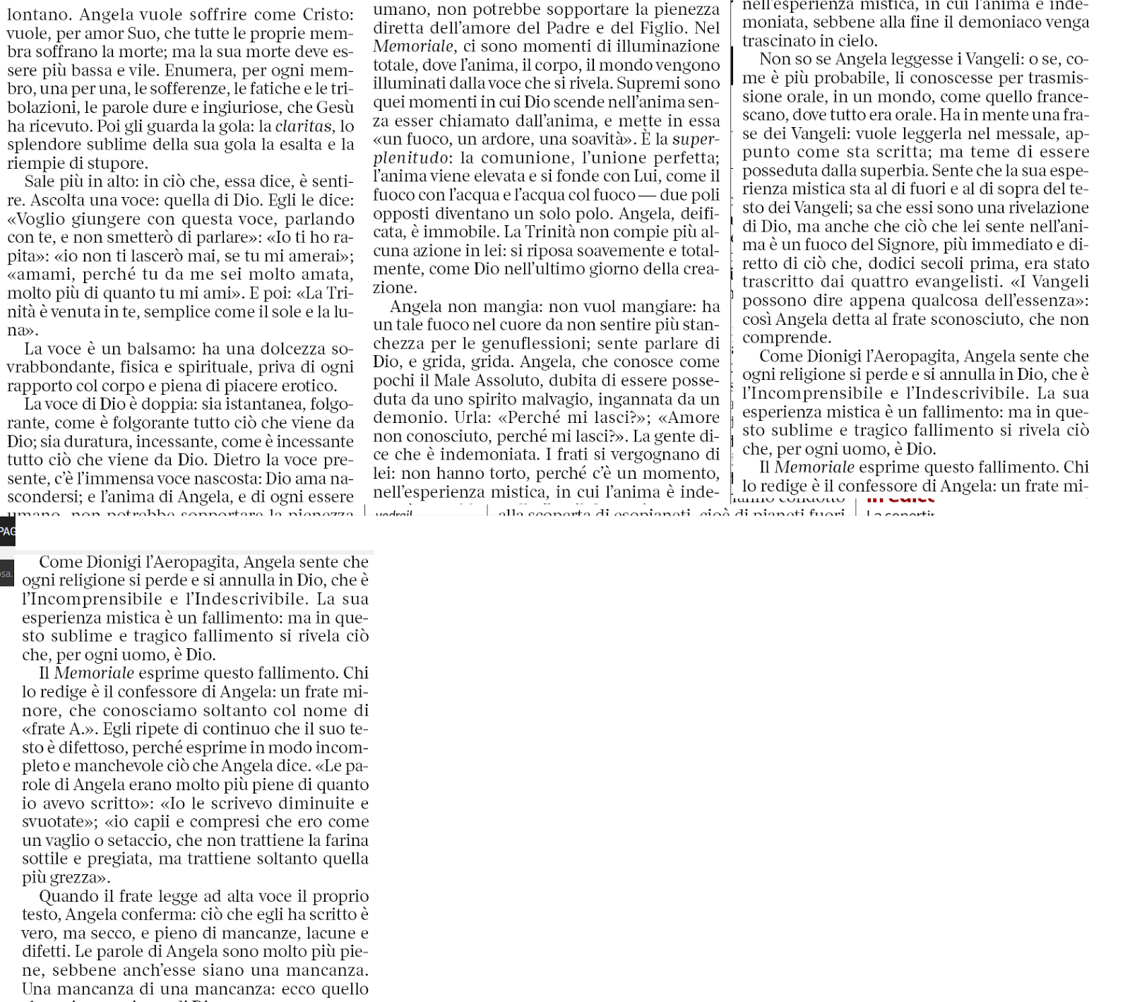 materialismo storico: La mistica francescana: Angela da Foligno e ...