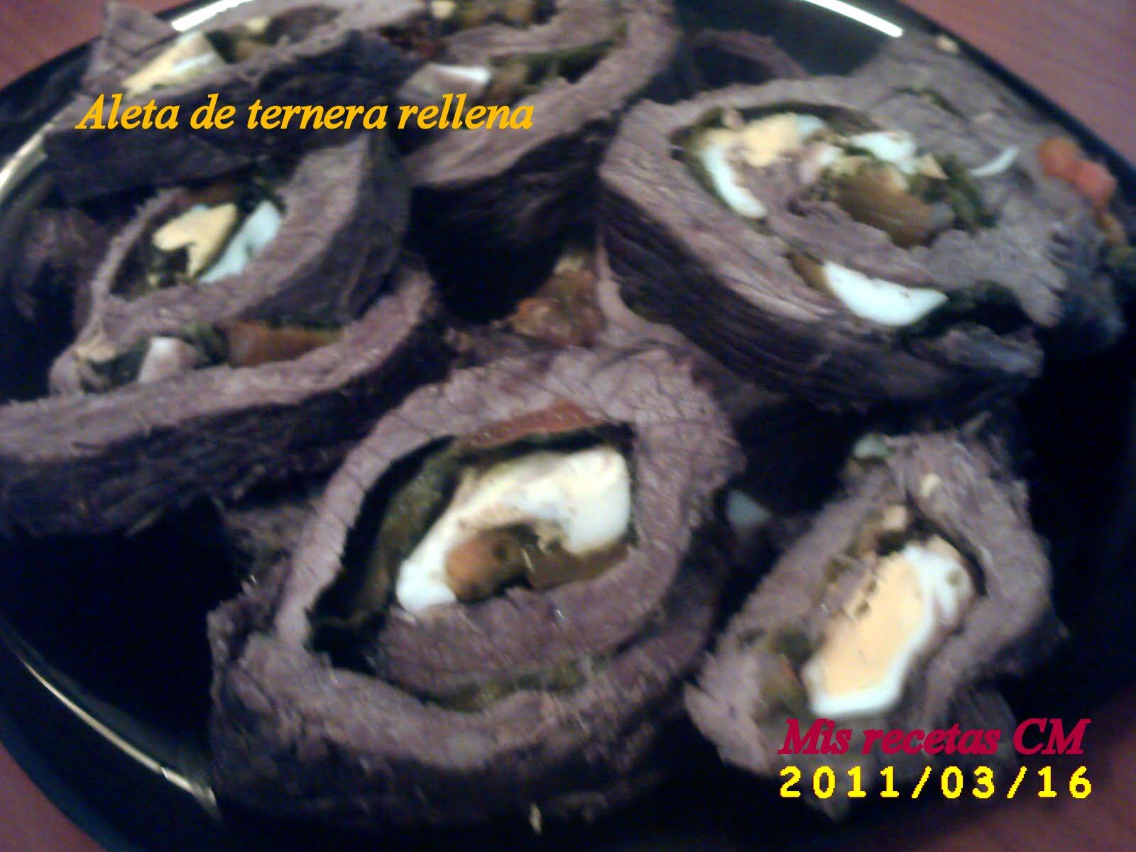 Mis recetas CM: Aleta de ternera rellena