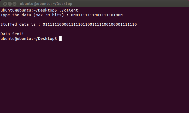 Labs: Bit Stuffing Code