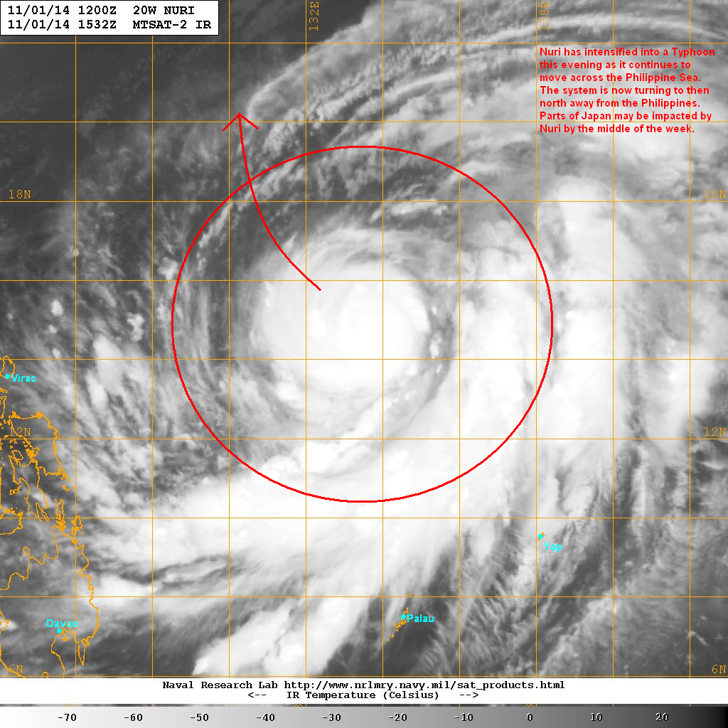 Yap Island and Dr. Rosemary: 11.08.14 Super Typhoon Nuri