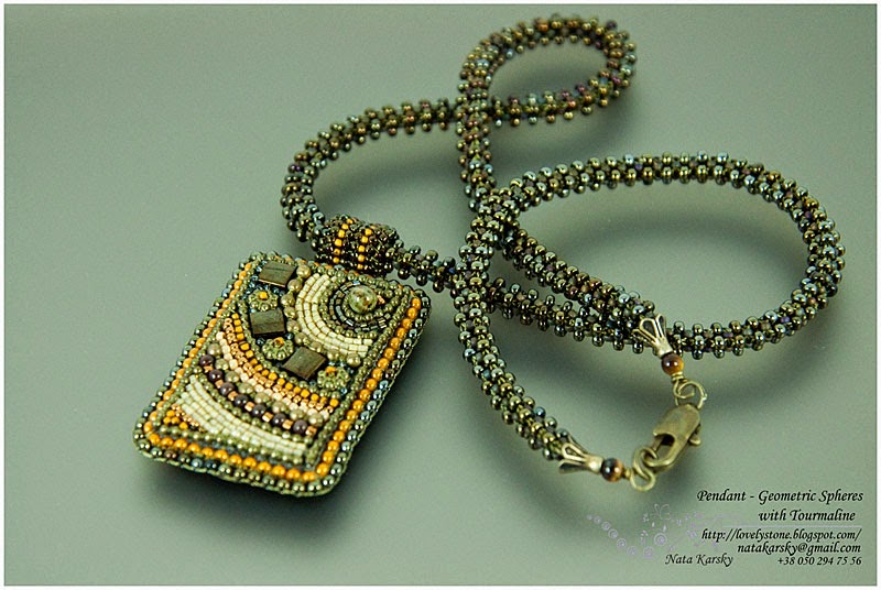 Lovely Stone – Beaded Jewellery by Nata Karsky: Pendant – Geometric ...