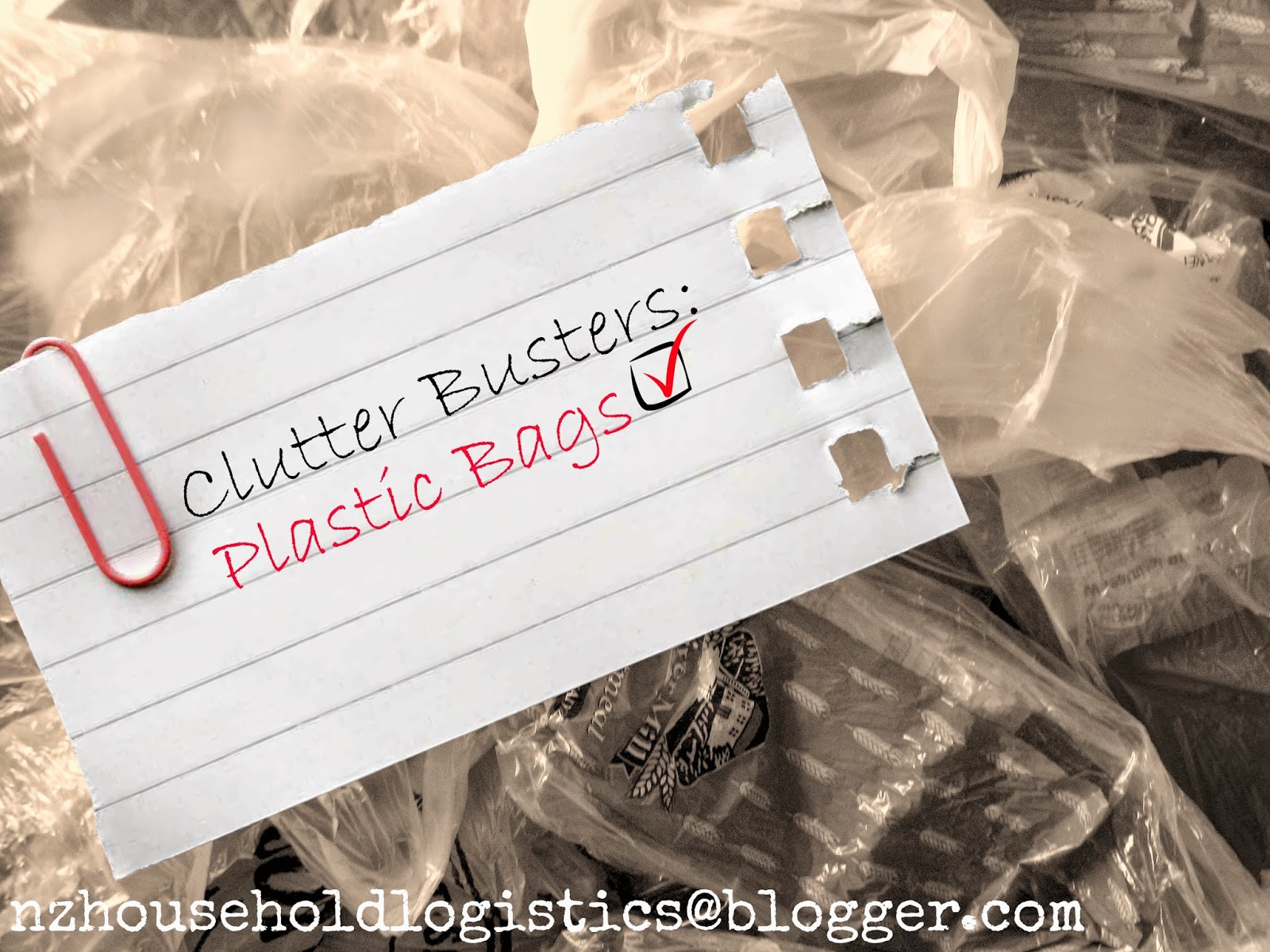 Household Logistics: Clutter Busters: Plastic Bags