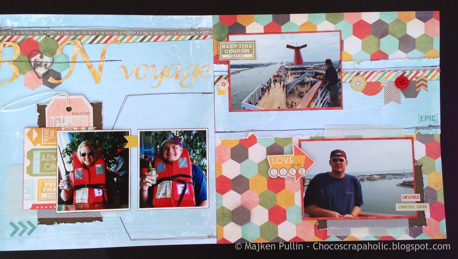 Chocoscrapaholic: Bon Voyage! A Scrappy Time Warp...