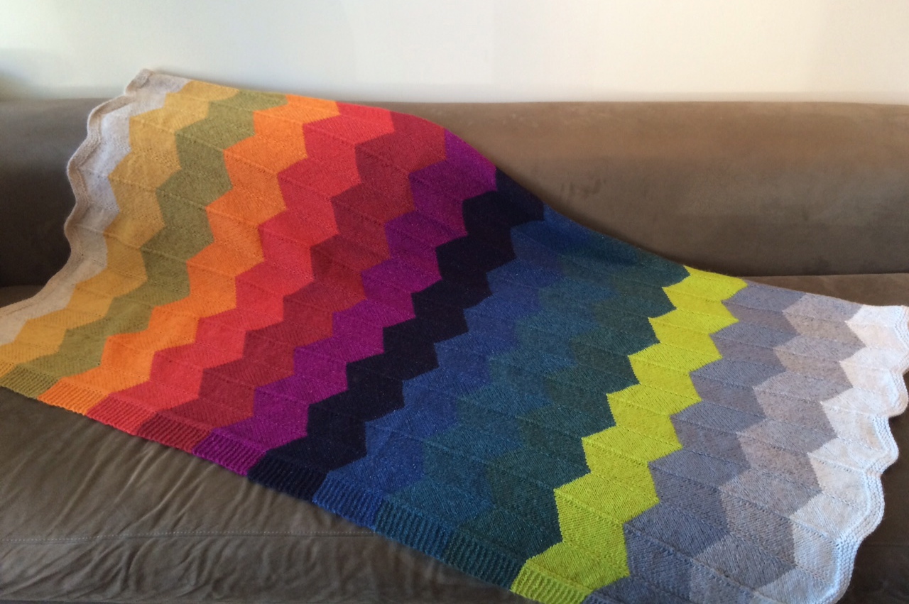Clementine Knits: Chevron Gradient Afghan
