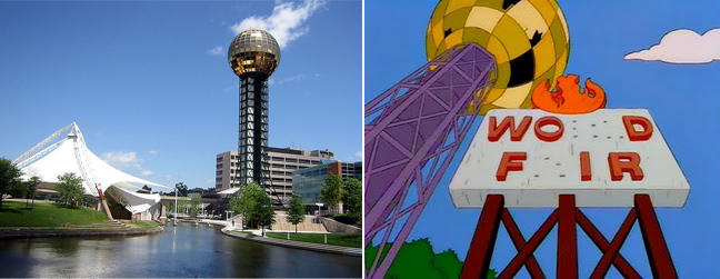 Archithings: Arquitectura y Cine: Los Simpson (esfera de knoxville)