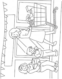 Shopping Coloring Pages | Kids coloring pages