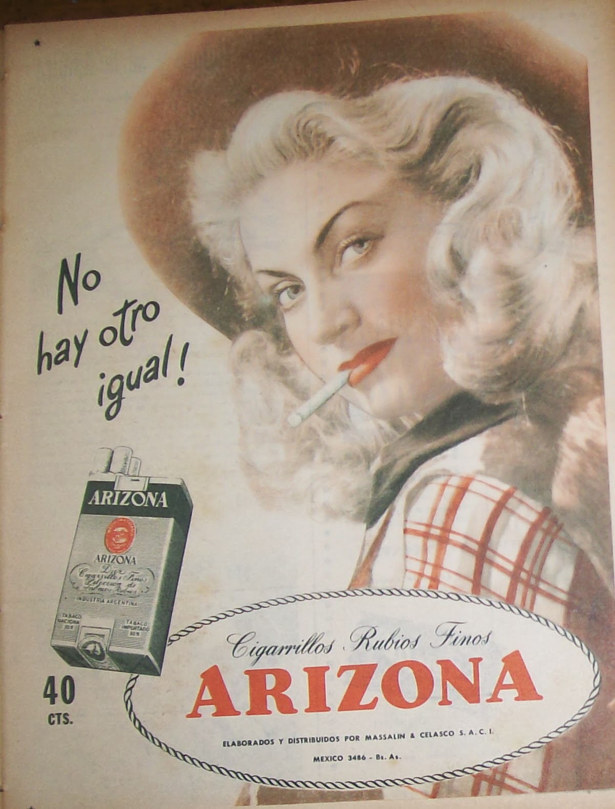 Publicidades de Cigarrillos en Argentina: Publicidad Cigarrillos Arizona