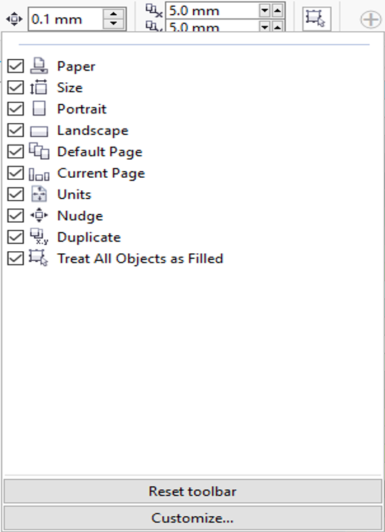 Pengenalan Dasar CorelDraw! Tool-tool pada Property Bar - TechSigntic