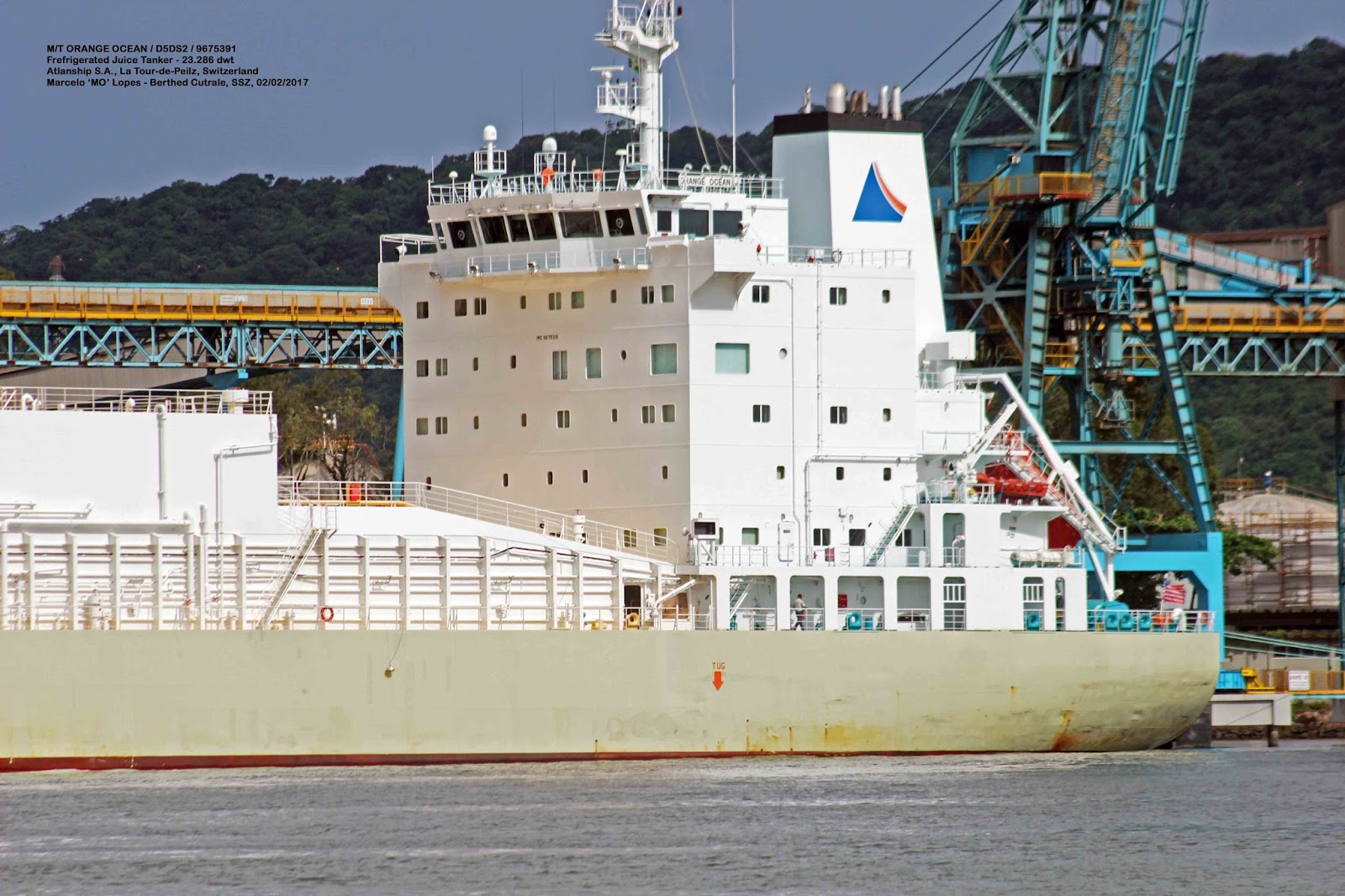 Santos Shiplovers: M/T Orange Ocean / D5DS2, Loading concentrated ...