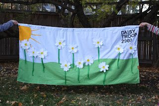 at the end of this row...: Daisy Banner (Girl Scouts)