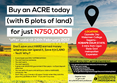 Buy an acre today