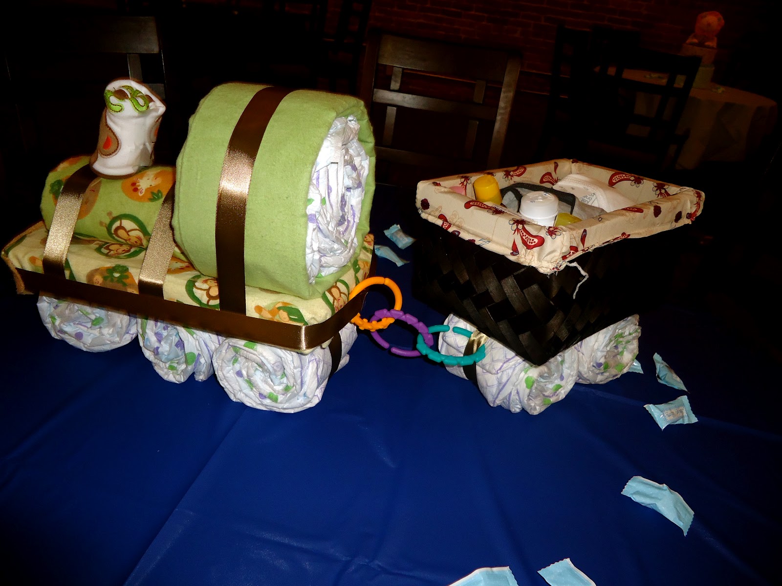 Sisters on Blackwell: Homemade Train Baby Shower Centerpiece