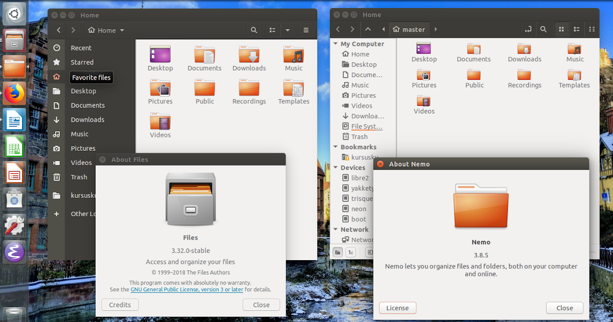 Comparing Search between Nautilus and Nemo File Managers