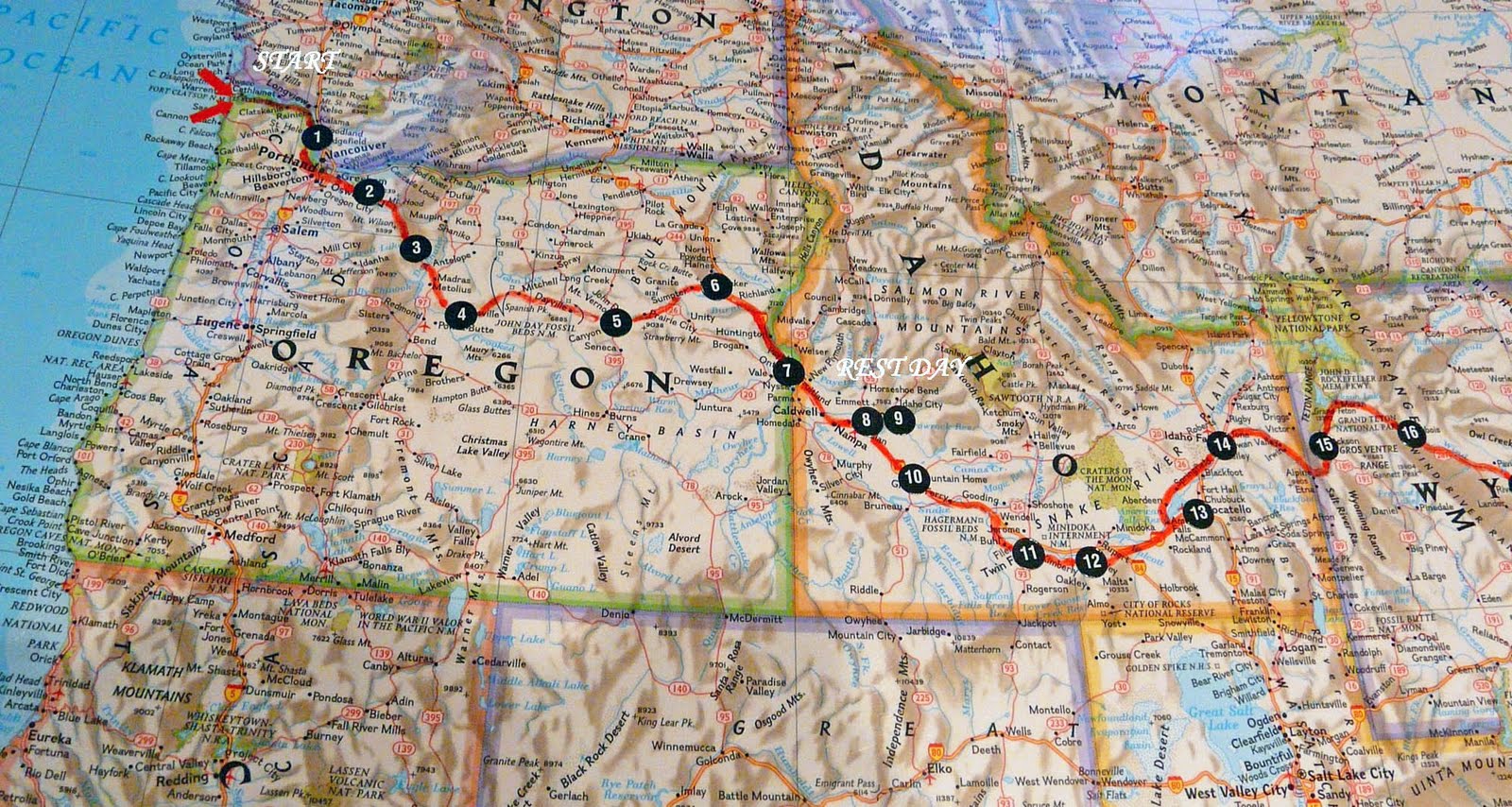 Terry's Ride Across America: Day 9. Boise, ID. REST DAY 0 miles. 0 ft ...