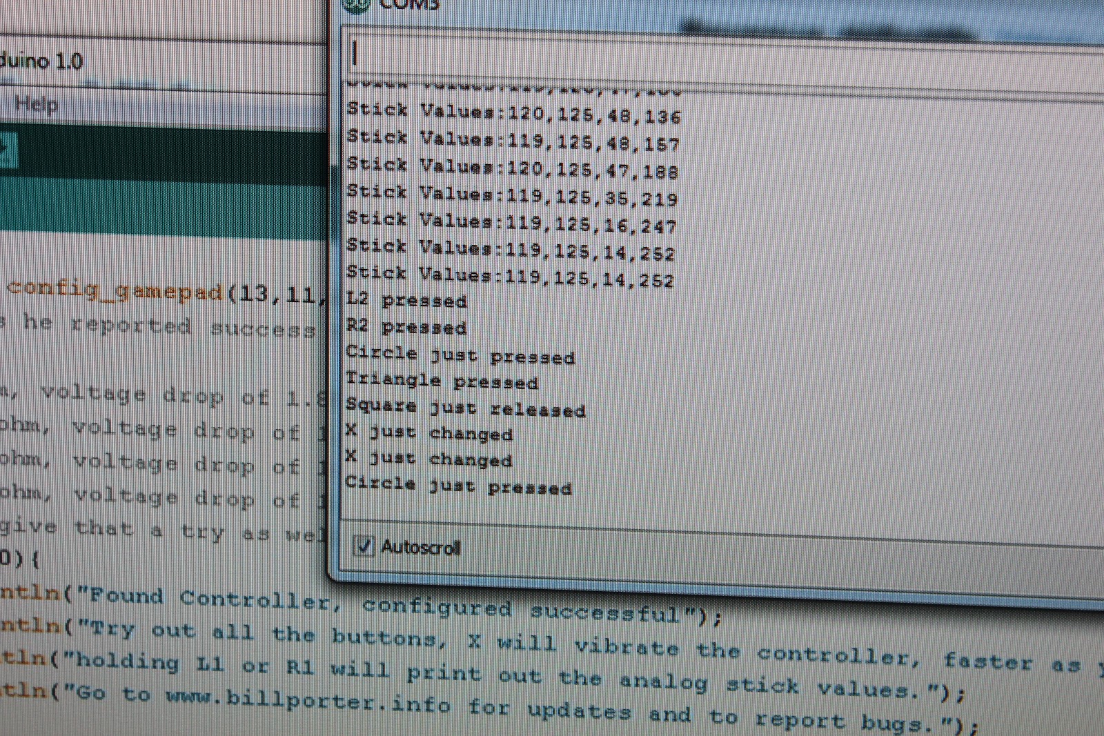 Arduino + Controller PS2 + lib