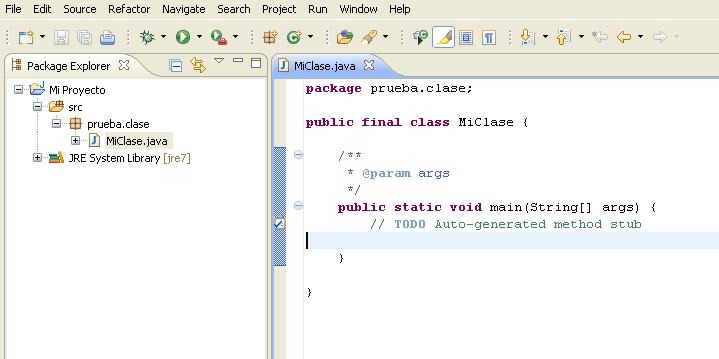 Cómo crear una clase Java en Eclipse IDE