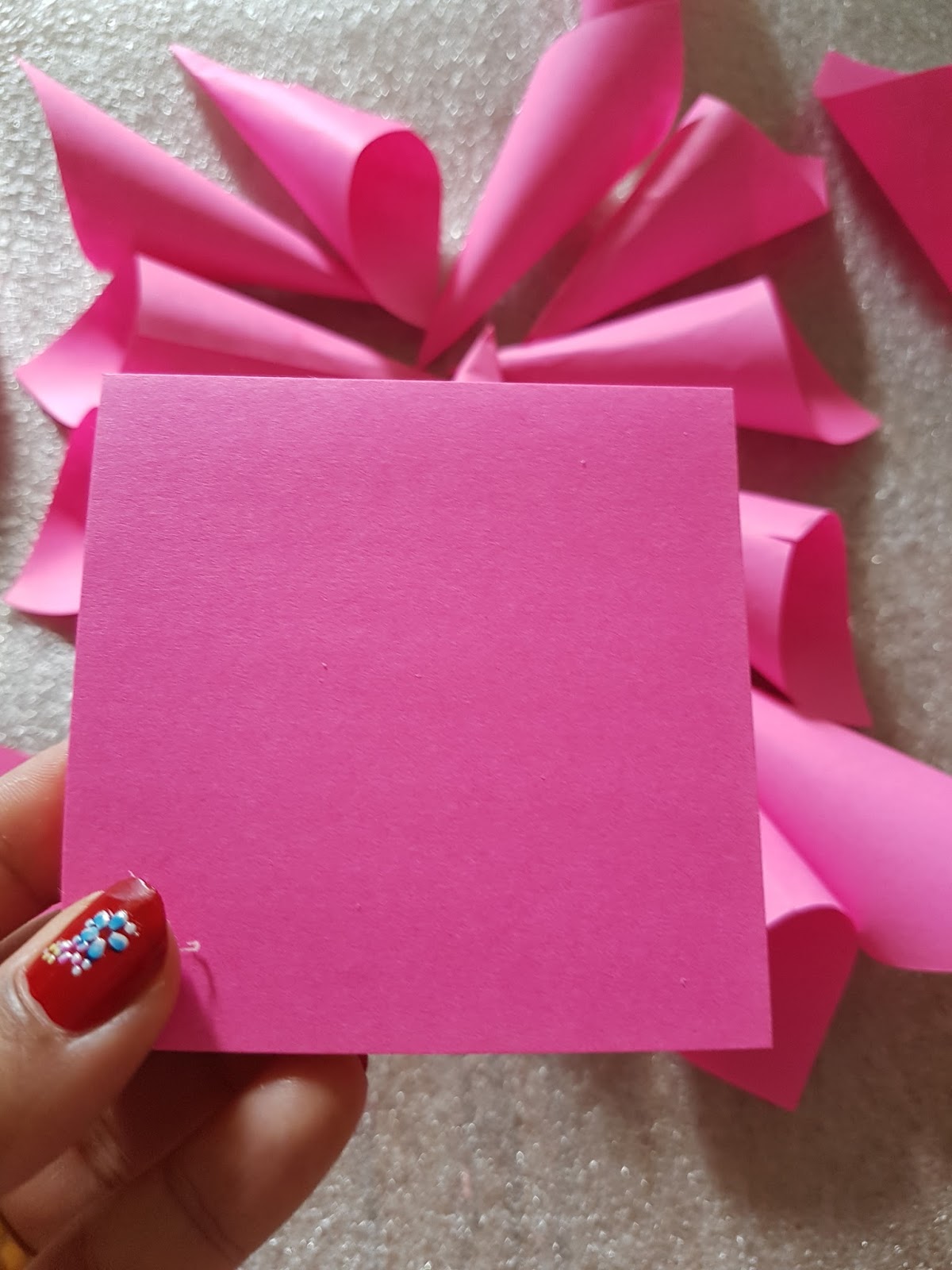 Sticky Note Origami Flower