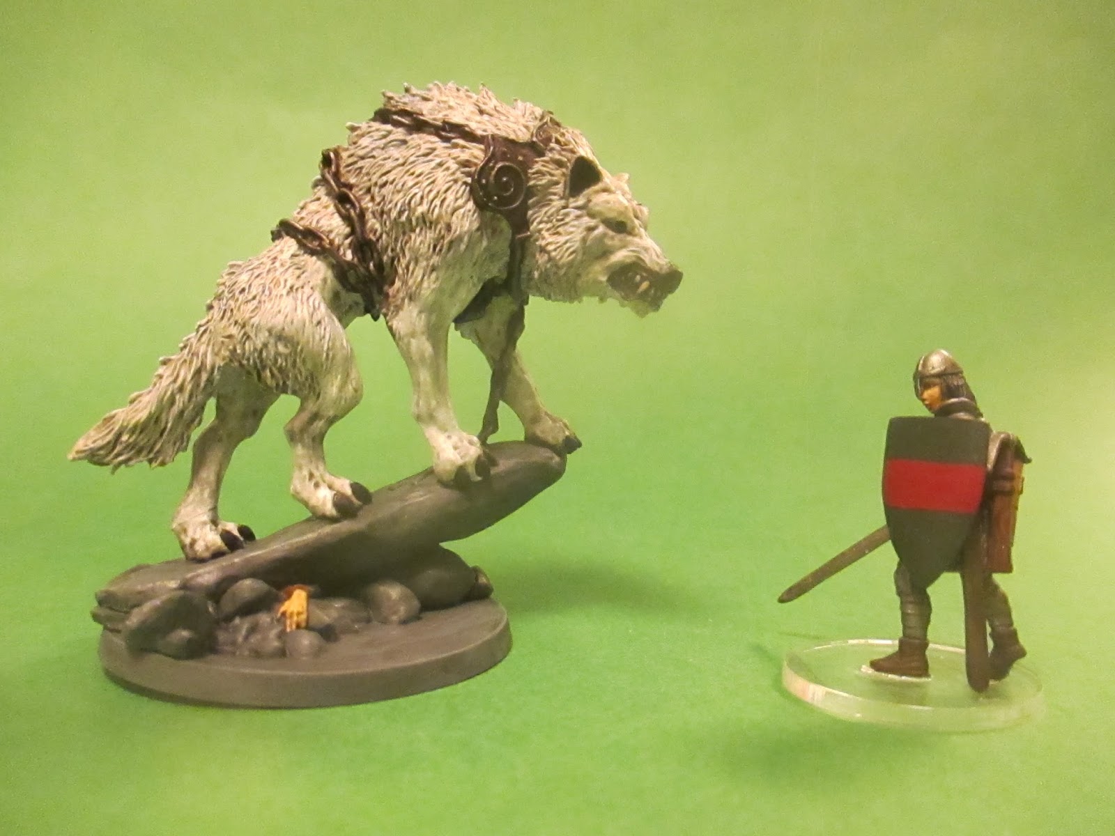 The Miniatures Man: Blood Rage: Fenrir and two Reaper Bones wolves