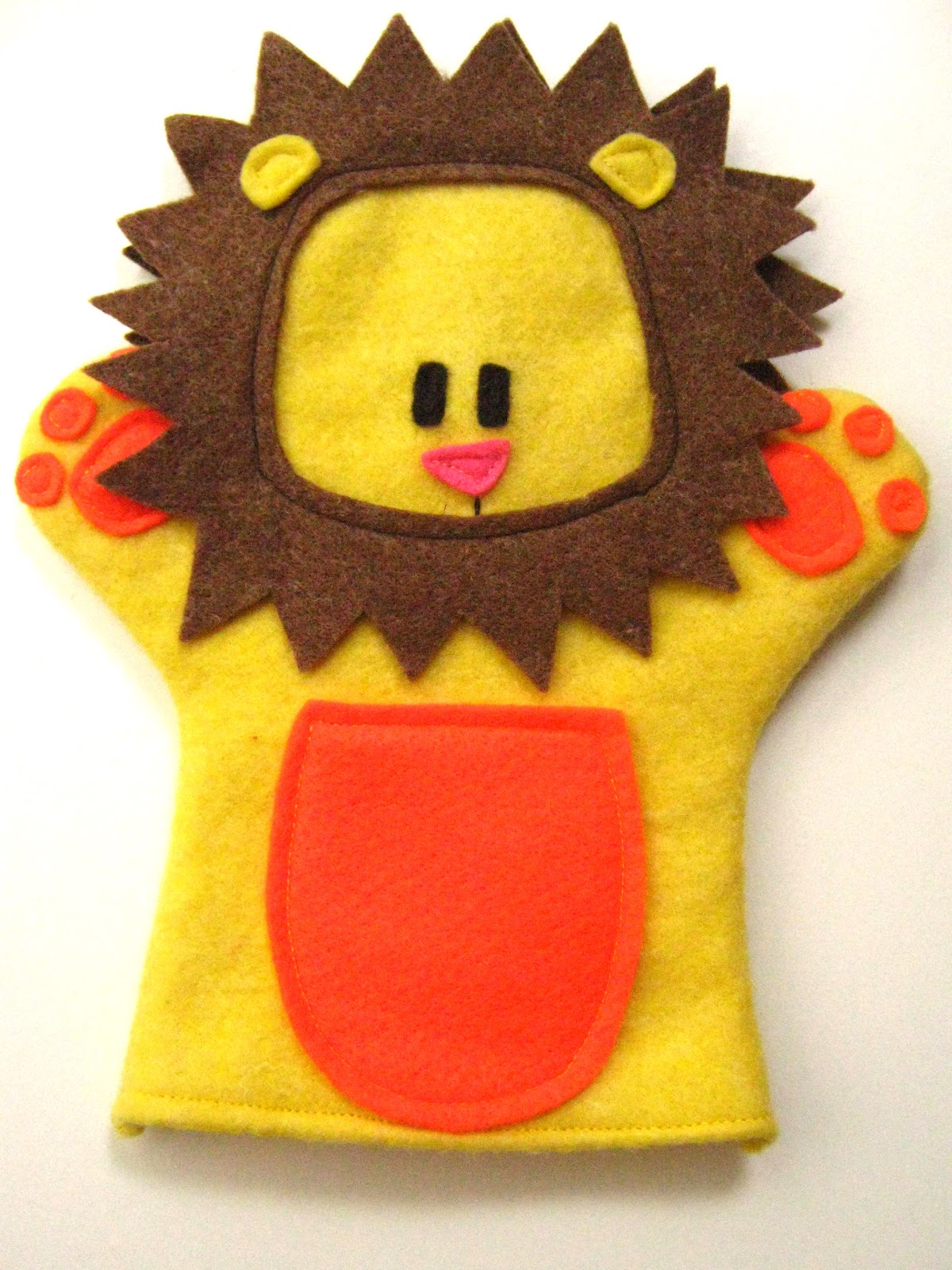 Virtage Gets Crafty: Summer Project #4: wild animal felt hand puppets