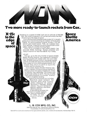 Vintage Rocketry Retrospection: Cox Model Rocket Ad, December 1972
