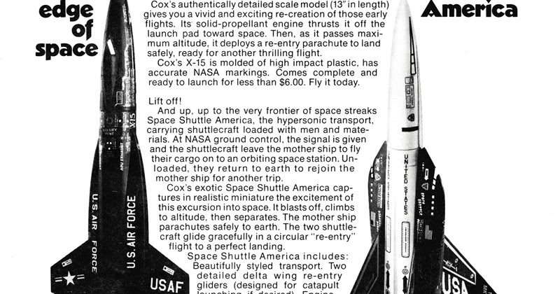 Vintage Rocketry Retrospection: Cox Model Rocket Ad, December 1972