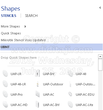 Download Stencil Mikrotik, Ubiquti dan Cisco Microsoft Visio - Didit Aji