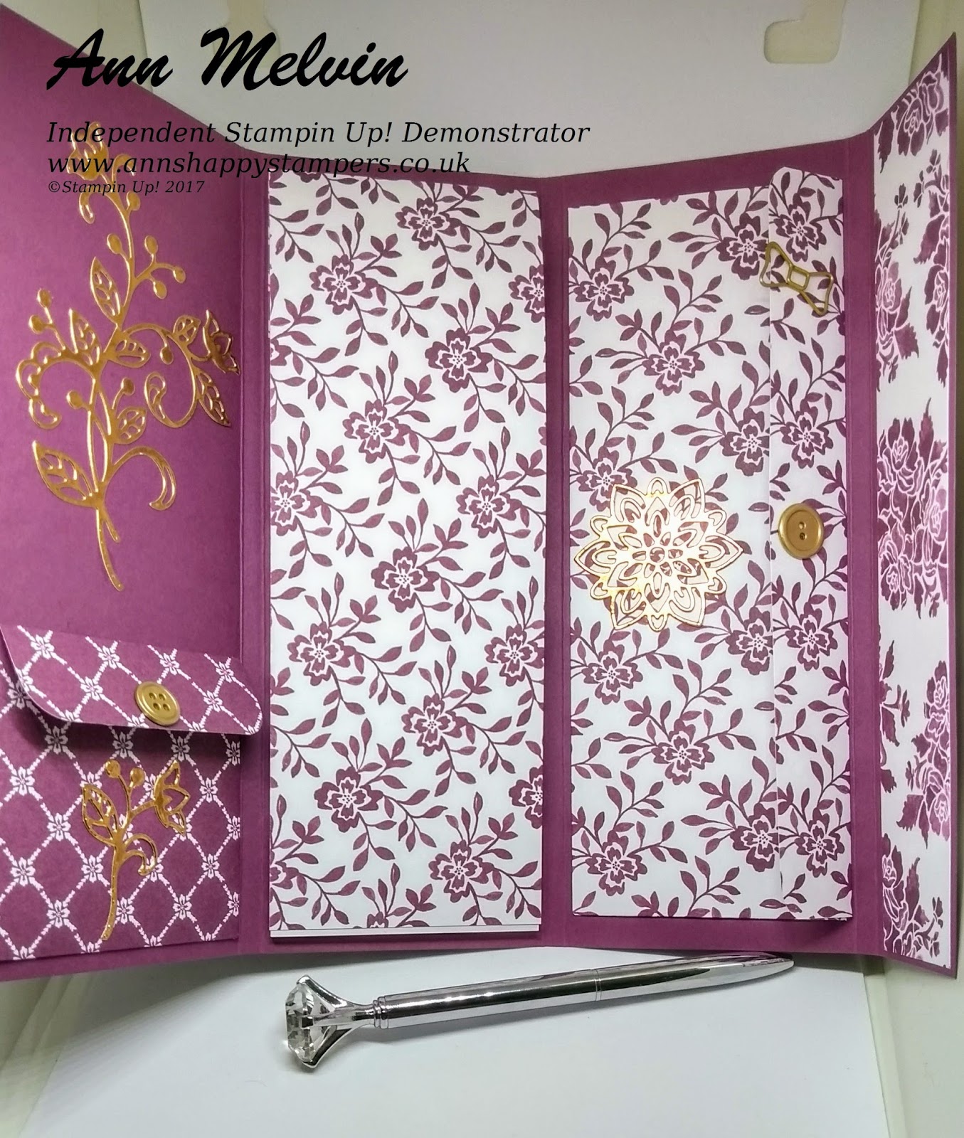 Positively papercraft: Beautiful Triple Fold Out Notebook
