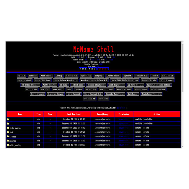 Shell Backdoor NoName Release - Tutorial Saya