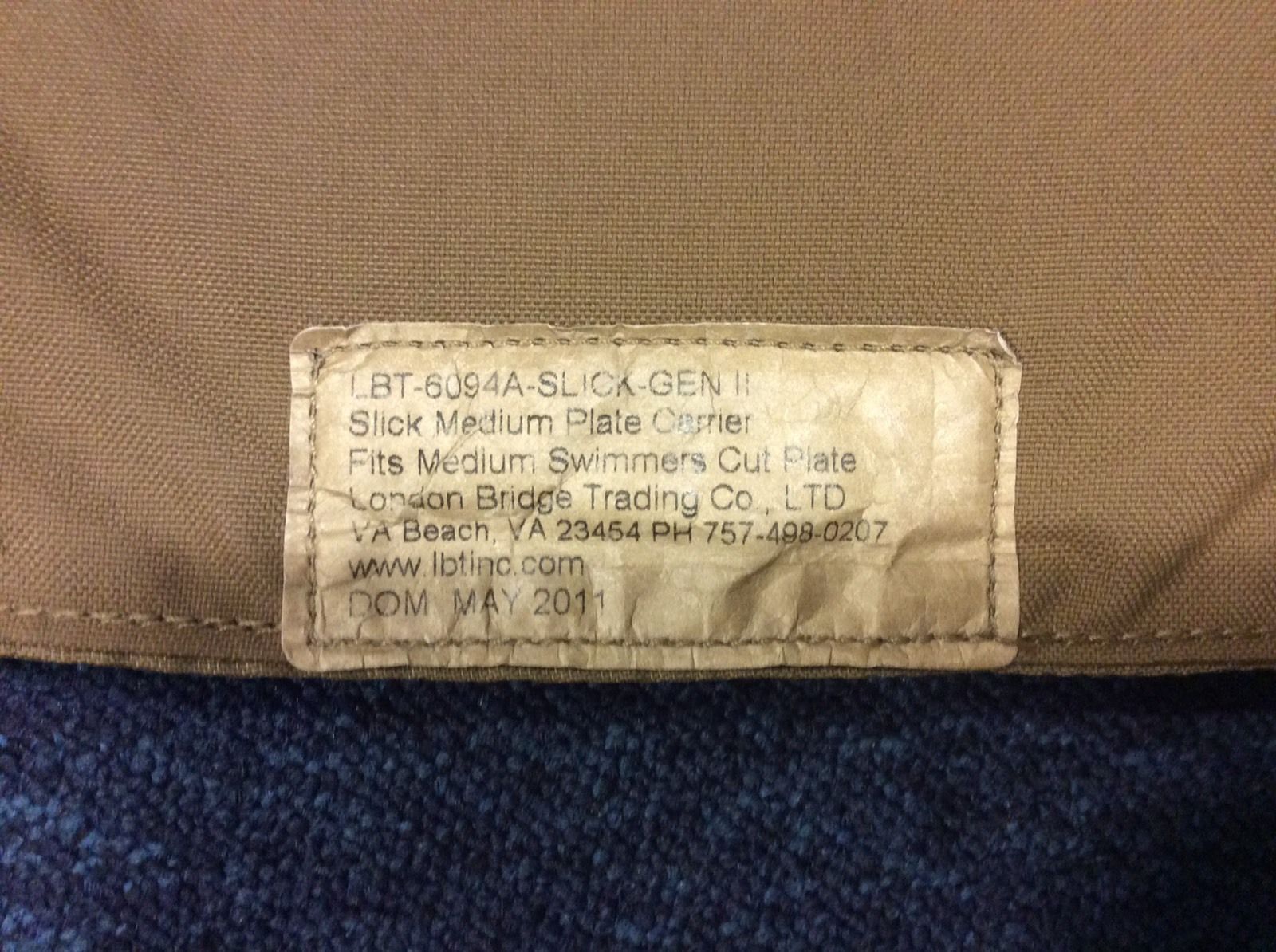 Webbingbabel: London Bridge Trading Plate Carrier LBT-6094A Slick Gen2