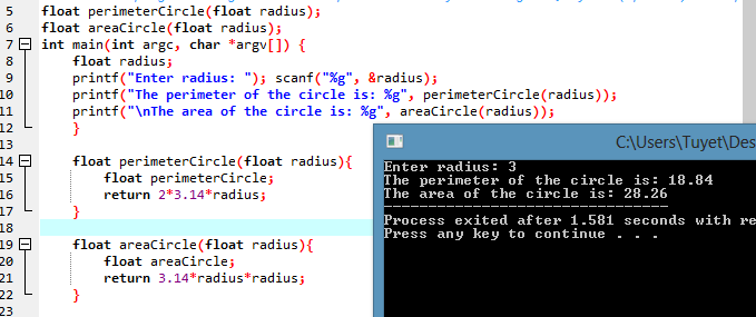 Manh Doraemon: Day 6 - 1: Exercise function