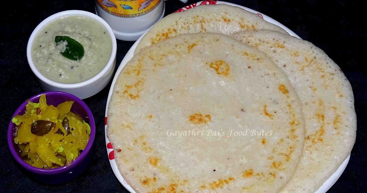 Gayathri Pai's Food Bytes: Urad Dal-White+Boiled Rice Thick Dosa (Udidu ...