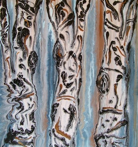 Kimberly Conrad Daily Paintings: "Abstracted Aspens #38" Original ...