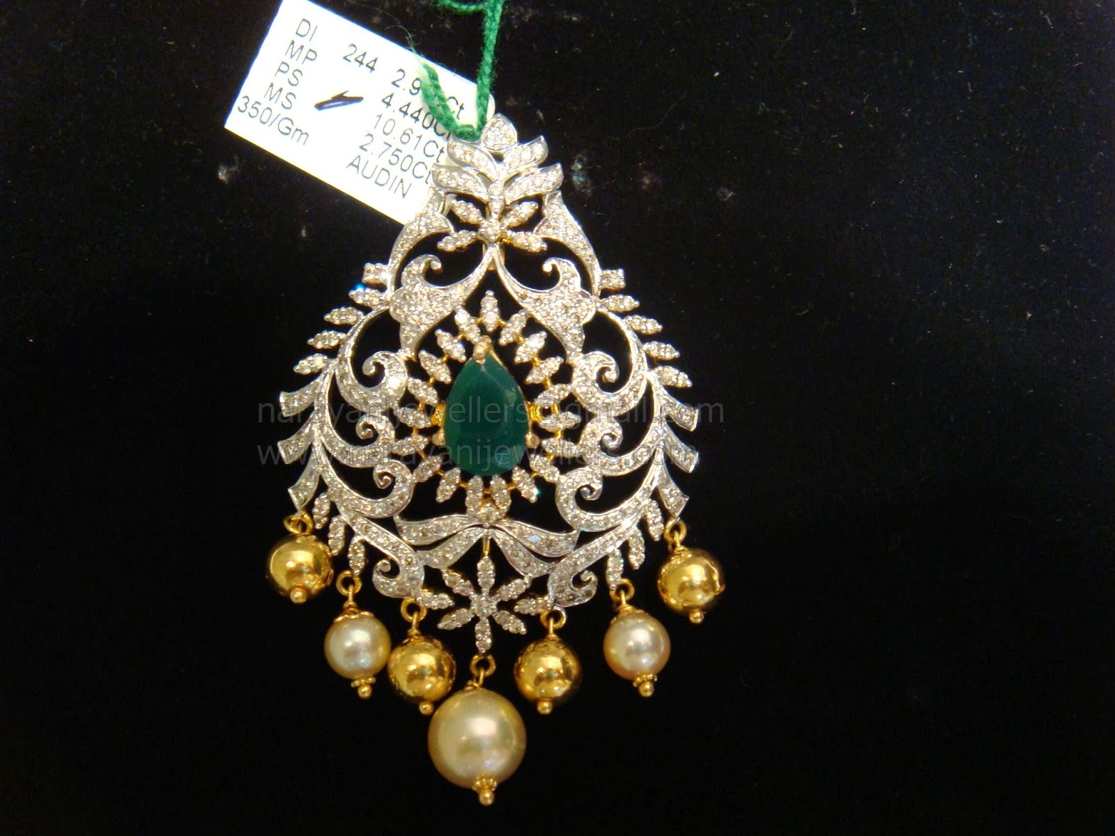 Latest Indian Jewellery Designs: Diamond Pendents