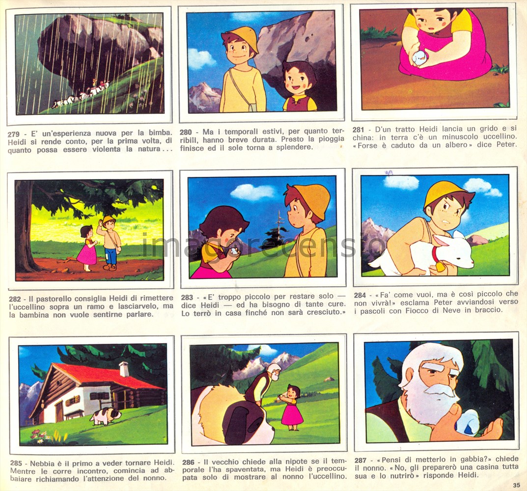Imago Recensio: "Heidi" - Album figurine Panini 1978