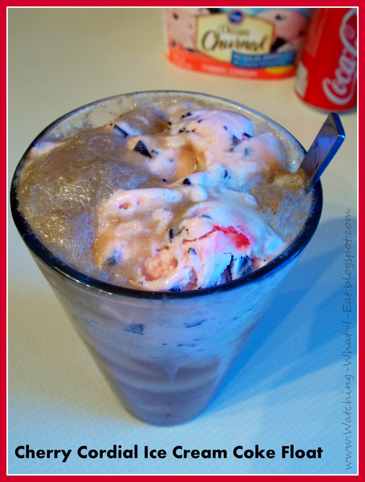 Watching What I Eat: Cherry Cordial Ice Cream Coke Float ~ a fun spin ...