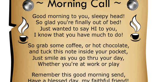 * Nubia_group Inspiration *: Morning Call