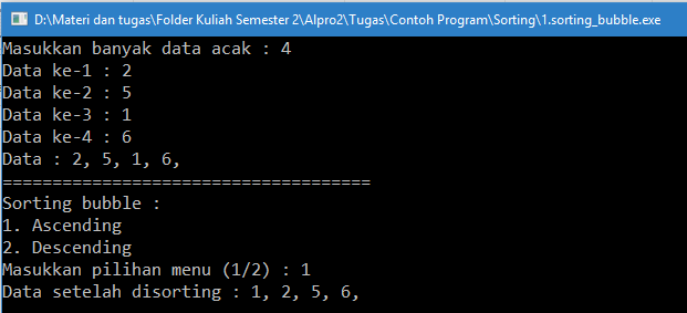 Bubble Sorting dan Quick Sorting pada pemrograman C++ [TI Politala Alpro 2C]