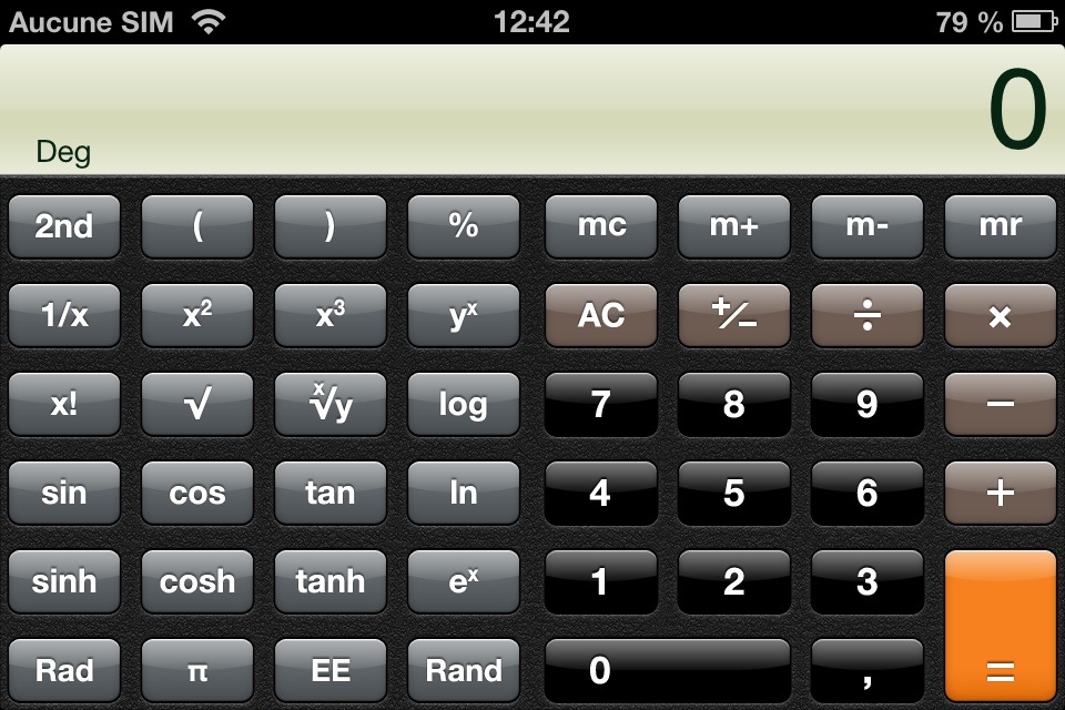 Accédez à la calculette scientifique - Actu Iphone