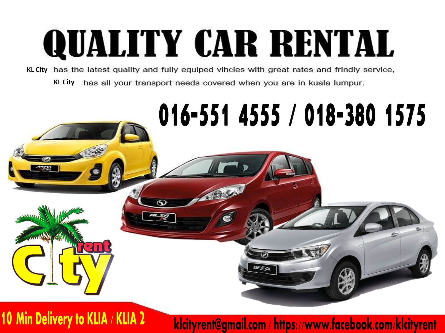 KL City Car Rental: Rent Now for As Low As RM99 Per Day