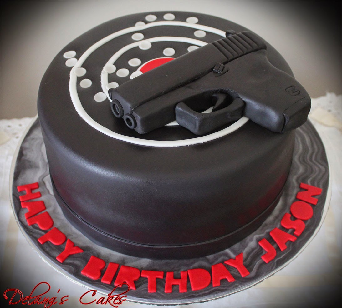 Delana's Cakes: Gun and Target Cake