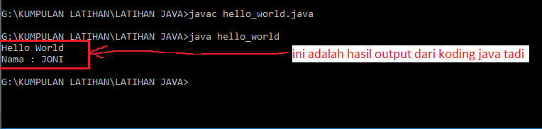 JAVA PROGRAMING - CARA MENJALANKAN PROGRAM JAVA DI CMD (COMMAND PROMT ...
