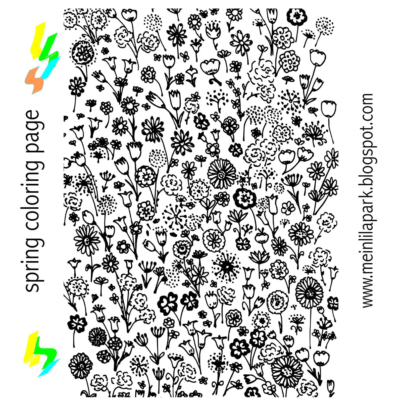 Free Printable Spring Coloring Page Ausdruckbare Ausmalseite Freebie ...