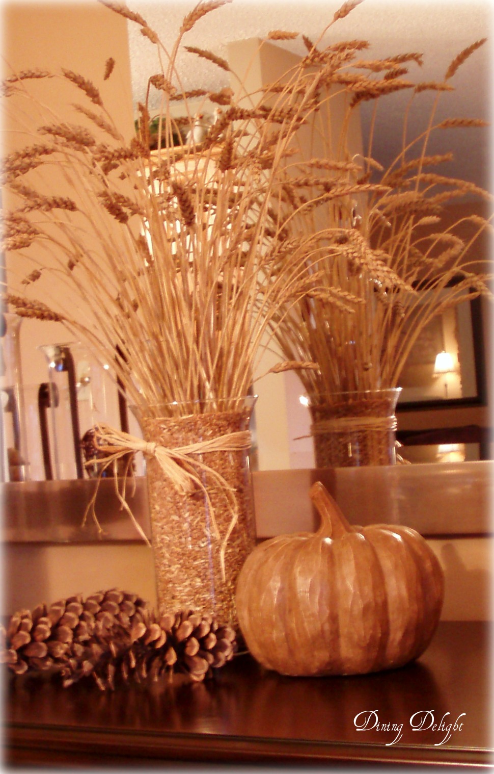 Dining Delight: Fall Wheat Centerpiece