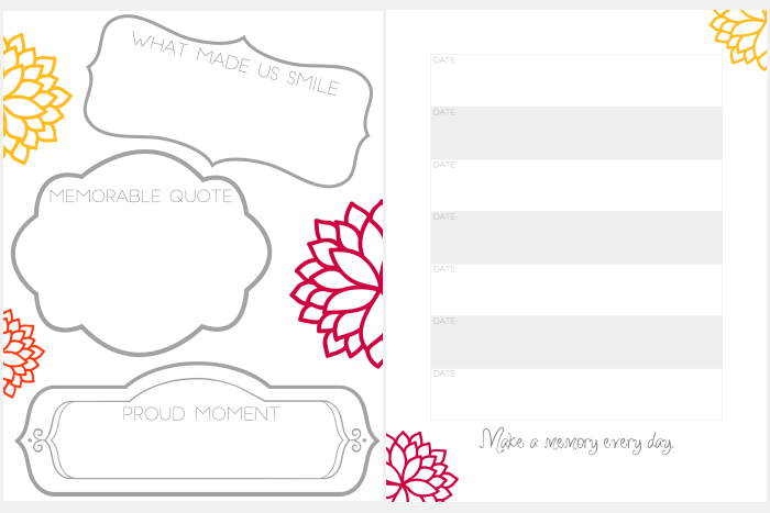 Every Day Memory Journal | Sunny Day Family