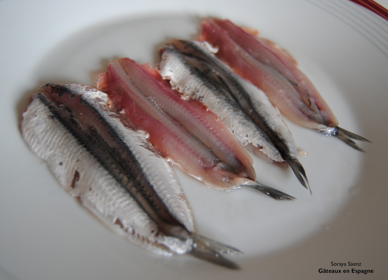 GÂTEAUX EN ESPAGNE: 'Tapa' espagnole facile: anchois avec du vinaigre