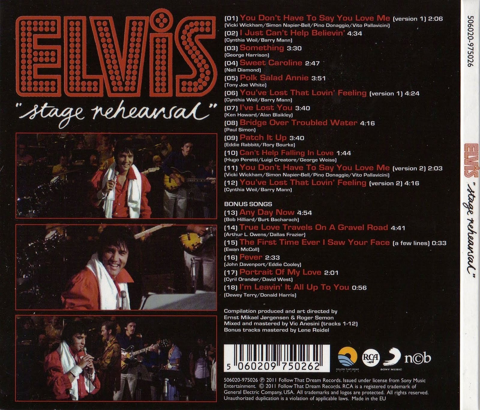 ELVIS FTD CD`s: Elvis Presley - Stage Rehearsal FTD