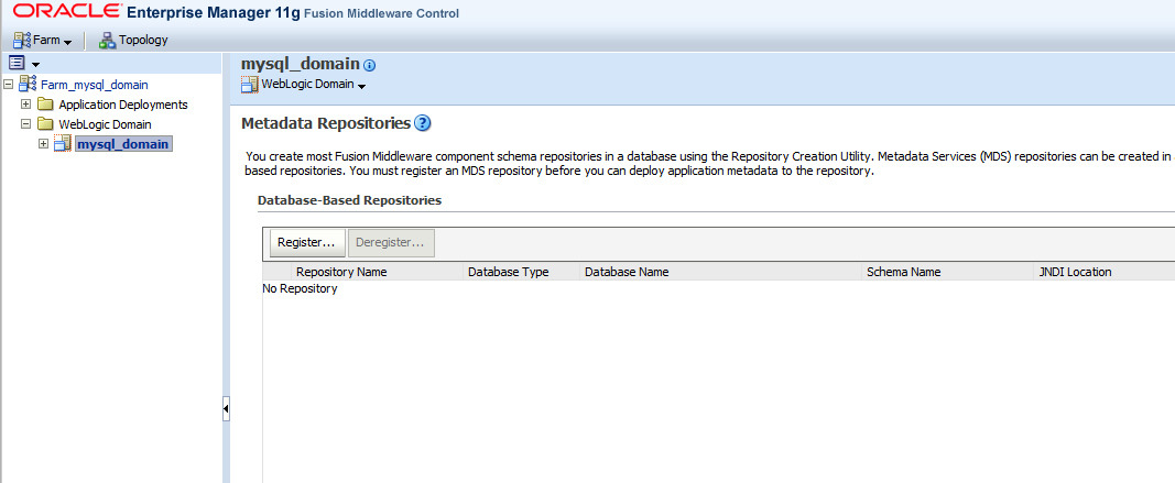 Java Oracle Soa Blog Use Mysql 5 5 As Mds Database Repository In Fmw 11g R1 Ps5