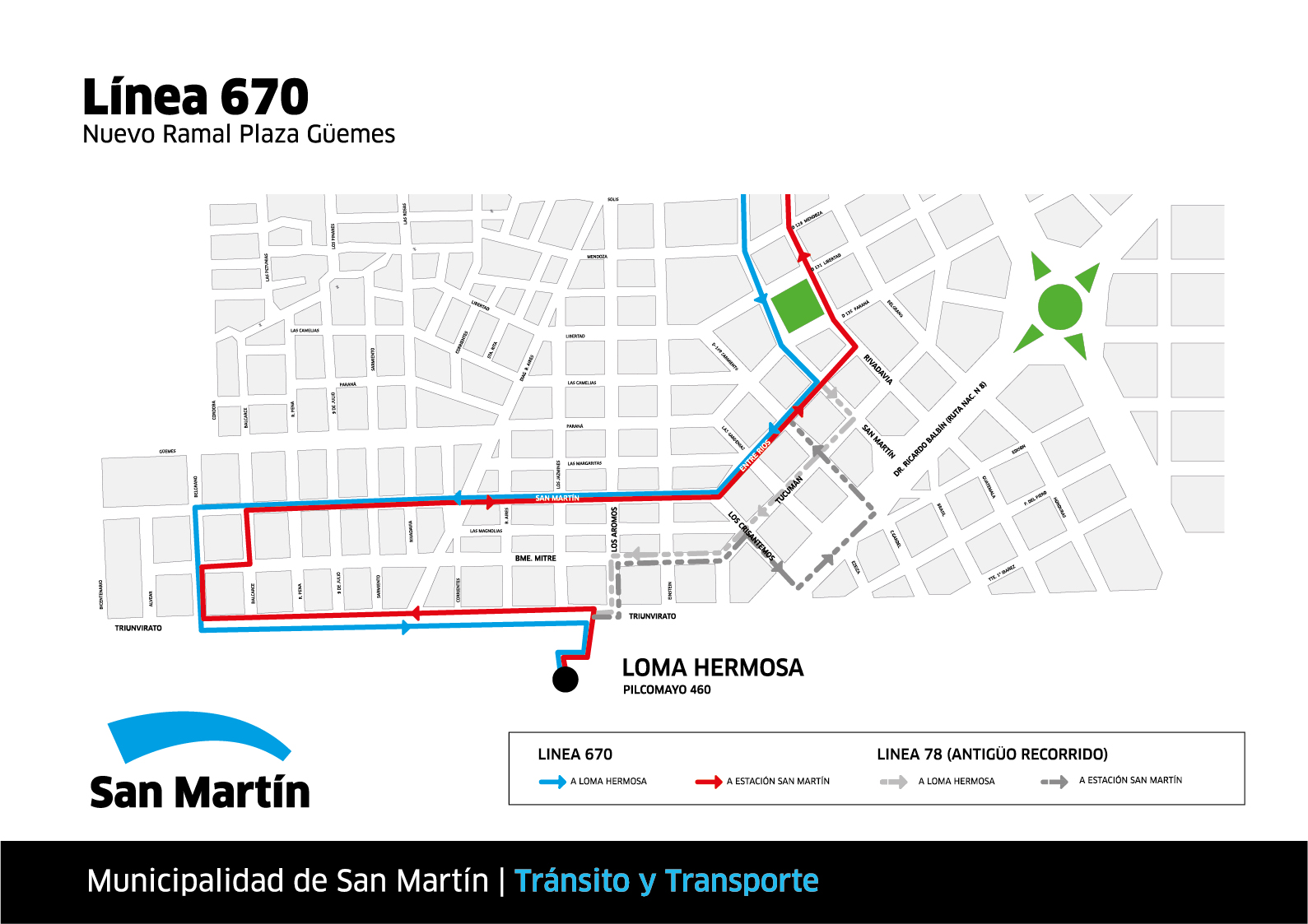 Frente al cambio de recorrido de la línea nacional 78, el Municipio ...