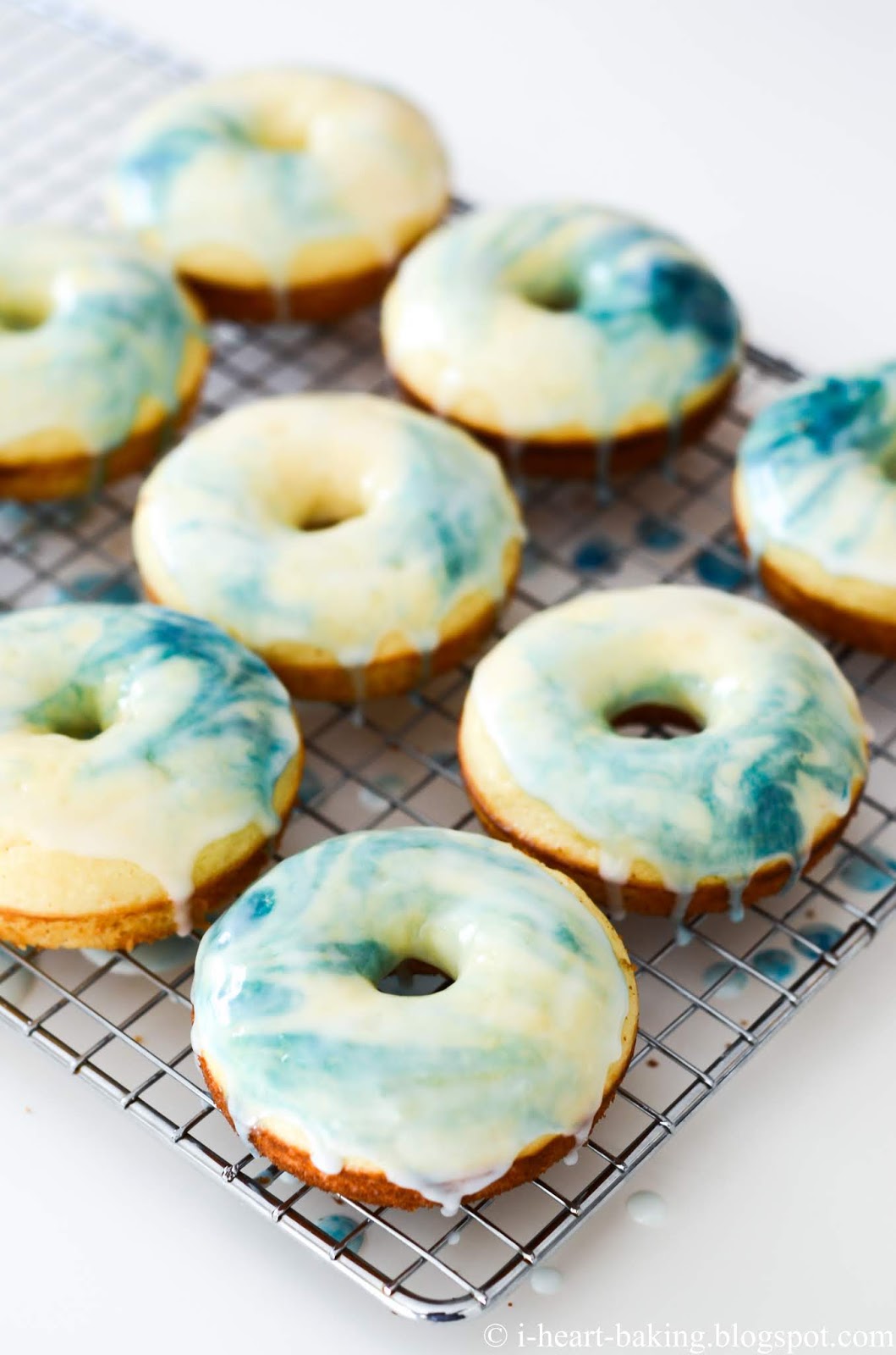 i heart baking!: marble glazed donuts